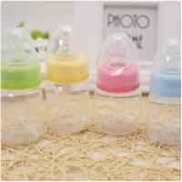 China Breast Feeding 60ml Capacity Mini Baby Bottle Newborn Standard Caliber Drinking Water Silicone Baby Bottle for sale