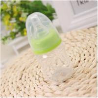 China Breast Feeding 60ml Capacity Mini Baby Bottle Newborn Standard Caliber Drinking Water Silicone Baby Bottle for sale