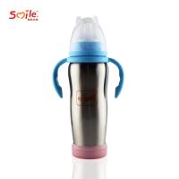 China High Quality Bpa Free Double Wall Insulated Tumbler Cups Stainless Steel Water Bottle Baby Feeding Bottle With Lid And Pp Handle for sale