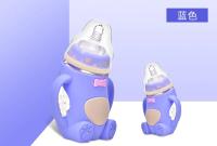 China New Design High Temperature Resistant Baby Bottle Cute Outer Casing Silicone Baby Bottle for sale