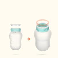 China Wide Mouth Silicone Milk Bottle Multifunctional Baby Straw Water Cup Silicone Squeeze Soft Spoon Food Supplement Bottle for sale