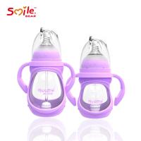 China New Design BPS And BPA Free Eco-Friendly Glass Baby Feeding Bottle for sale