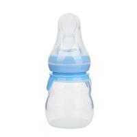 China New Arrival Creative Squeeze Spoon Unbreakable Food Dispenser Feeder Baby Silicone Feeding Bottle with Spoon for sale