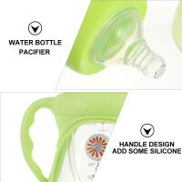 China Anti Drop Glass Feeding Bottle Hand Free With Protective Silicone Sleeve for sale