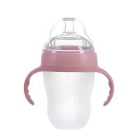 China BPA Free 100% Food Grade Manufacturers 16oz Smart Hands Free Baby Silicone Milk Feeding Baby Bottle for sale