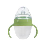 China BPA Free 100% Food Grade Manufacturers 16oz Smart Hands Free Baby Silicone Milk Feeding Baby Bottle for sale