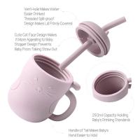 China Hot Sale Cat Shape Baby Silicone Training Cup Baby Cup for sale