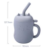 China Hot Sale Cat Shape Baby Silicone Training Cup Baby Cup for sale