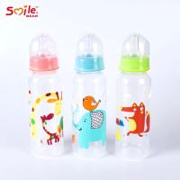 China Food Grade Milk Feeding Bottle PP Material 250ML Animal Cartoon Baby Bottle for sale