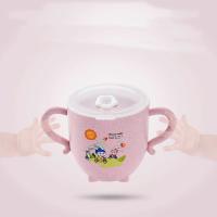 China Wholesale Wheat Straw Straw Water Cup With Scale Baby Drinking Cup With Lid Children Cute Cartoon Water Cup for sale