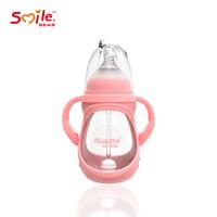 China Collapse Resistant Soft Silicone Nipple BPS And BPA Free Eco-Friendly Glass Baby Feeding Bottle for sale