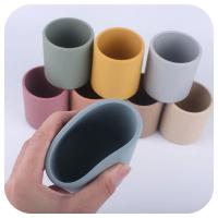 China Kids Silicone Training Baby Sippy Cups for Baby Drinking Snack Silicone Toddler Cup for sale