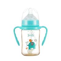 China New Baby Feeding Products BPA Free Lovely Cartoon 240ml/300ml Baby Sippy Cup Baby Training Bottle for sale