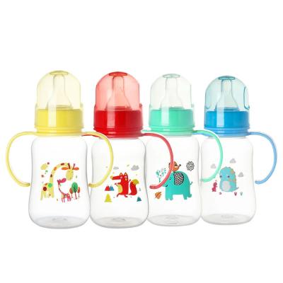 China New 250ML Baby Milk Bottles Plastic Milk Baby Bottle Branch Pigen Feeding Bottle for sale