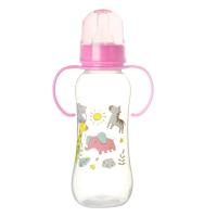 China Bpa Free Straw Bottle For Baby Pp Feeding Bottle With Handle Clear Baby Bottle for sale