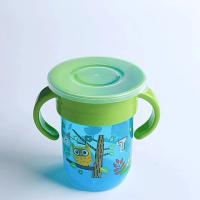 China Wholesale No Spill Custom PP Baby Feeding Sippy Training Water Cup With Lid For Baby Toddler for sale