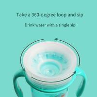 China Custom 360-degree Leak-proof Training Cup Infants Baby Drinking Water Cup 300ml Bpa Free Learning Drinking Cup for sale