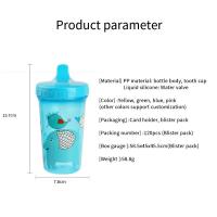 China Drop Proof Baby Feeding Training Cup 300mL PP Baby Sippy Cup Bottle for sale
