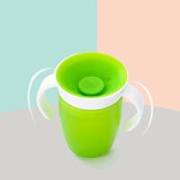 China 360 Trainer Cup Green Learn To Drink Children Silicone Cups Magic Leakproof Baby Learning 360 Training Cup for sale