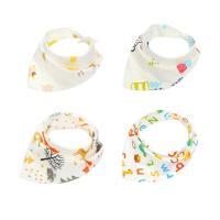 China New Design Fox Animals Safety Cartoon Printing Baby Bibs Pinny for sale