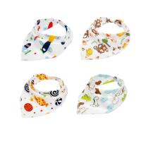 China New Design Fox Animals Safety Cartoon Printing Baby Bibs Pinny for sale