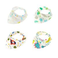 China New Design Fox Animals Safety Cartoon Printing Baby Bibs Pinny for sale
