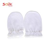 China China Manufacturer White Concolorous Prevention Baby Mittens for sale