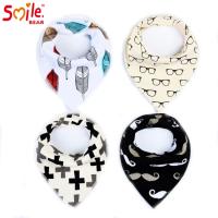 China Amazon Hot Selling Factory Customized Logo cotton baby bibs comfort and easy wash for sale
