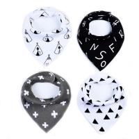 China Amazon Hot Selling Factory Customized Logo cotton baby bibs comfort and easy wash for sale