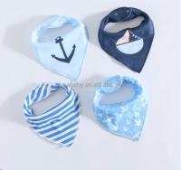 China Hot Sales High Quality Triangle 100% Organic Cotton Bandana Baby Bib for sale