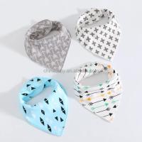 China Hot Sales High Quality Triangle 100% Organic Cotton Bandana Baby Bib for sale