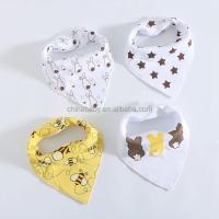 China Hot Sales High Quality Triangle 100% Organic Cotton Bandana Baby Bib for sale