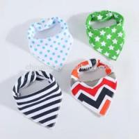 China Hot Sales High Quality Triangle 100% Organic Cotton Bandana Baby Bib for sale