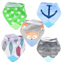China Top Quality Colorful Infants & Toddlers baby bib bandana with teether for sale