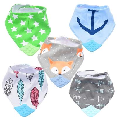 China Top Quality Colorful Infants & Toddlers baby bib bandana with teether for sale