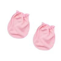 China Manufacturer Wholesale Organic Plain Blank Pink bule Cute Scratch Prevention baby mittens for sale