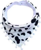 China New Printed Coral Fleece Towel Baby Triangle Towel, Fringed Hair Ball Saliva Towel Baby Bibs for sale