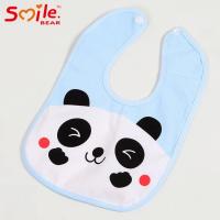 China Printed Waterproof Infant Bibs Panda Pattern Cute Animal Baby Bibs for sale