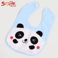 China Printed Waterproof Infant Bibs Panda Pattern Cute Animal Baby Bibs for sale