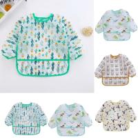 China Waterproof Long Sleeve Feeding Eating Apron Cute Toddler Bib For Baby for sale