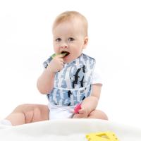 China 100% Polyester Waterproof Infant Bibs Coating Feeding Cloth Bibs Washable for sale