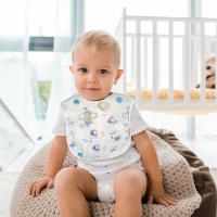 China 100% Polyester Waterproof Infant Bibs Coating Feeding Cloth Bibs Washable for sale
