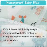 China 100% Polyester Waterproof Infant Bibs Coating Feeding Cloth Bibs Washable for sale