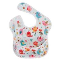 China 100% Polyester Waterproof Infant Bibs Coating Feeding Cloth Bibs Washable for sale