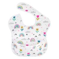 China 100% Polyester Waterproof Infant Bibs Coating Feeding Cloth Bibs Washable for sale
