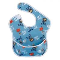 China 100% Polyester Waterproof Infant Bibs Coating Feeding Cloth Bibs Washable for sale
