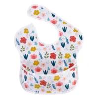 China 100% Polyester Waterproof Infant Bibs Coating Feeding Cloth Bibs Washable for sale