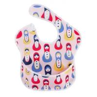 China 100% Polyester Waterproof Infant Bibs Coating Feeding Cloth Bibs Washable for sale