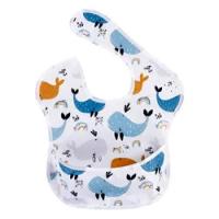 China 100% Polyester Waterproof Infant Bibs Coating Feeding Cloth Bibs Washable for sale