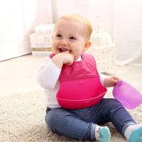 China Three Dimensional 	Waterproof Infant Bibs Children Dinner Pocket Silicone Washable for sale